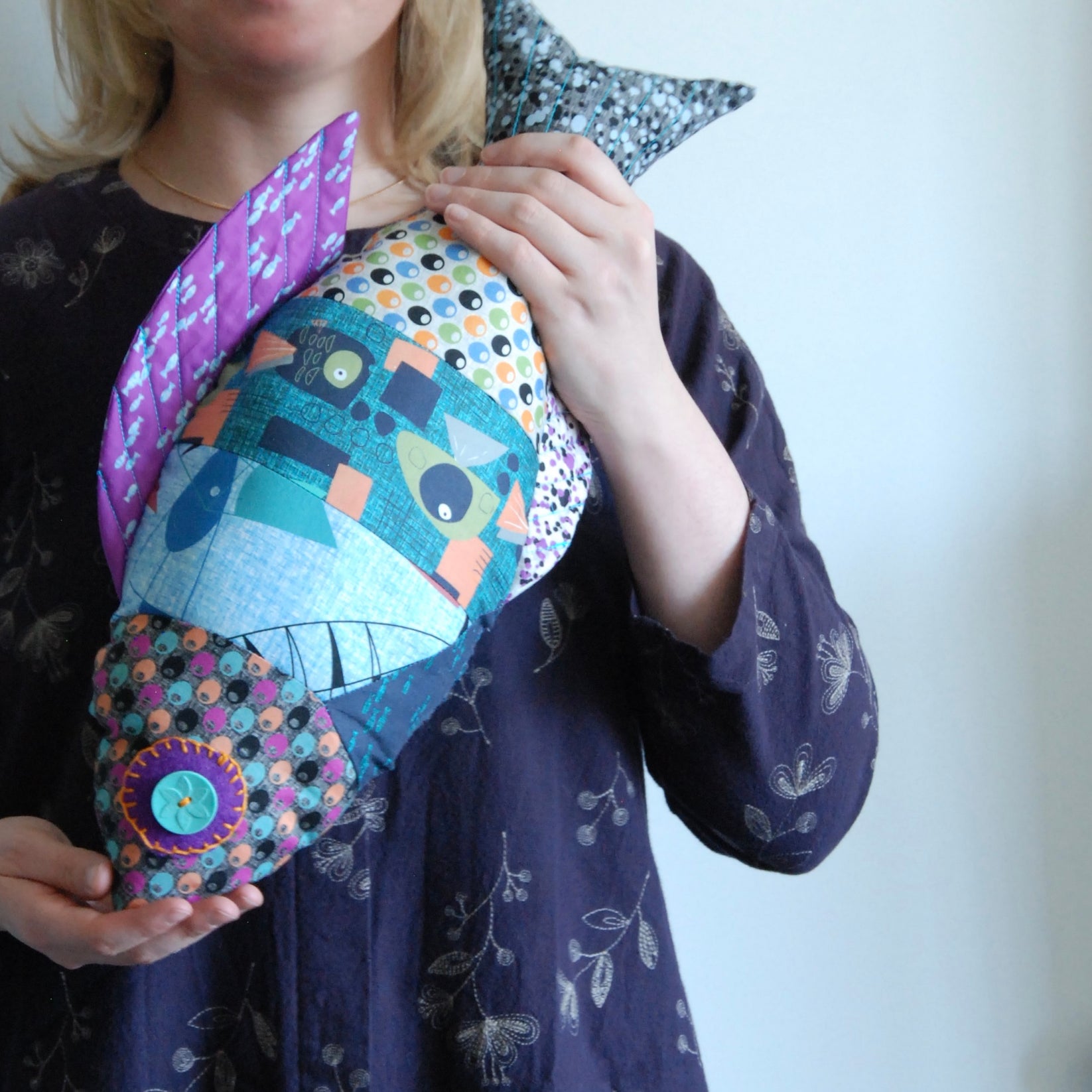 Stuffed Fish 2 - PDF Patchwork Sewing Pattern – fab-a-la-carte