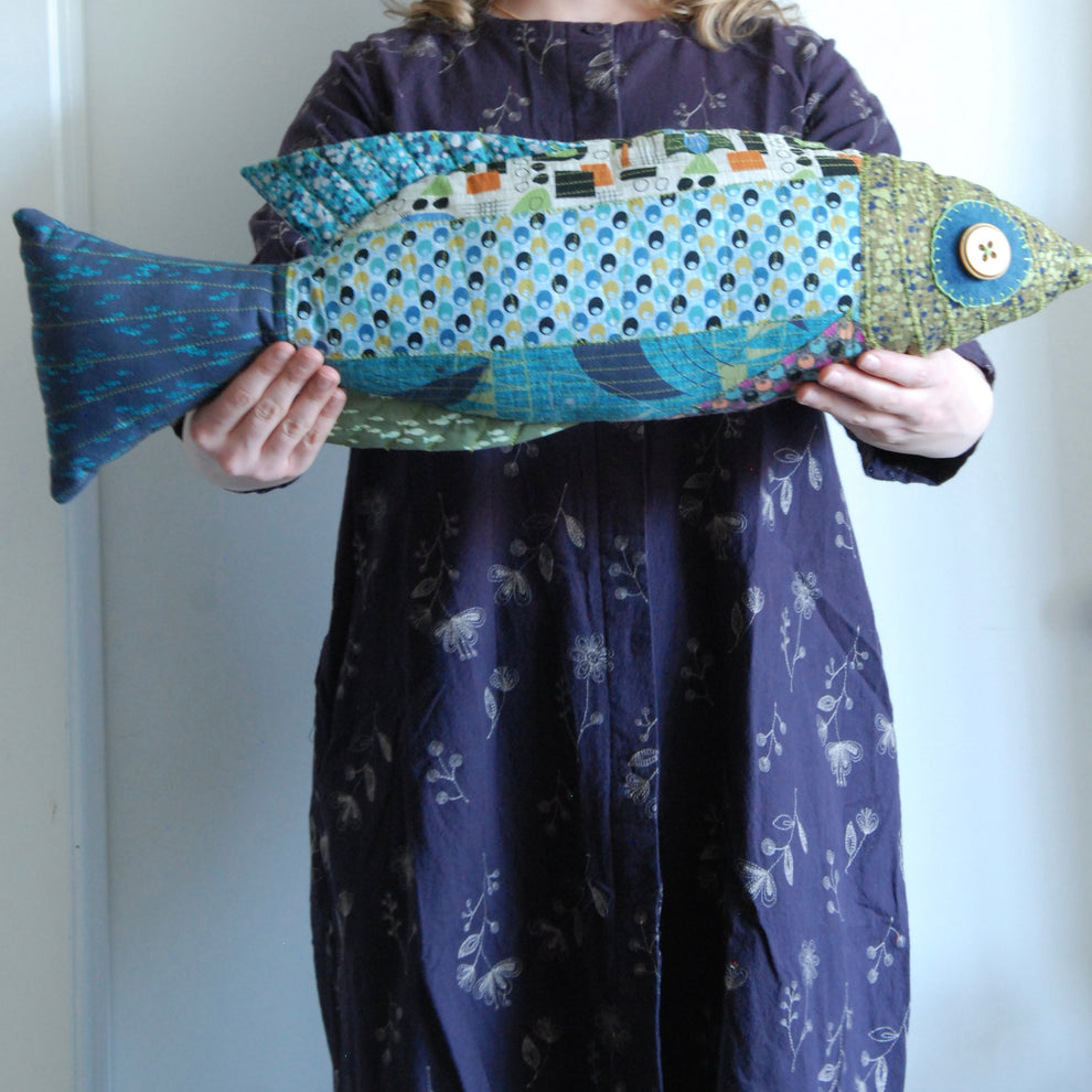 Stuffed Fish 1 - PDF Patchwork Sewing Pattern – fab-a-la-carte