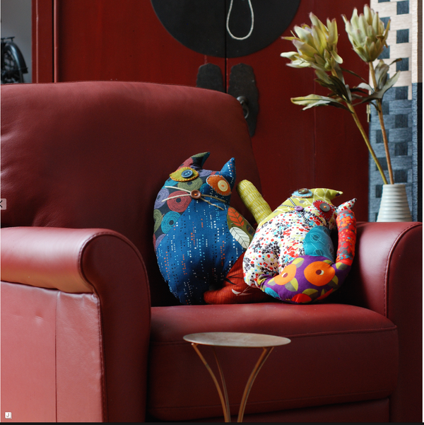 Stuffed Cat 2 - PDF Patchwork Sewing Pattern – fab-a-la-carte